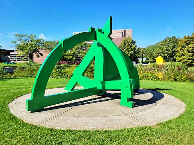 This emerald geometric playground looks like it might have fallen from an alien spacecraft &ndash; both perfectly at home and completely out of place.