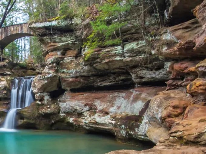 Waterfalls cascading over ancient rock formations remind you that nature's been perfecting Ohio for millennia.