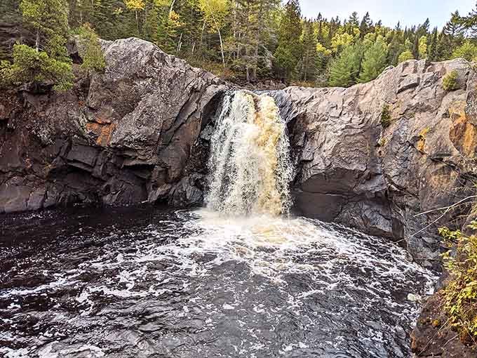 Nature's shower system: Illgen Falls cascades with hypnotic power, creating a perpetual mist that turns sunlight into rainbows and worries into mist.
