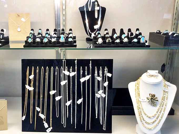 Delicate necklaces and rings await their next adventure—vintage jewelry that adds character no department store piece could ever match.