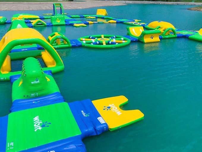A colorful maze of inflatable challenges &ndash; designed by someone who clearly watched too many episodes of "Wipeout" and thought, "I can do better."