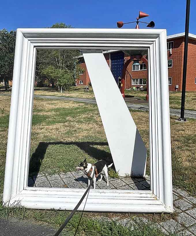 Step into the frame and become living art &ndash; this sculpture invites visitors to see the park through a different perspective.