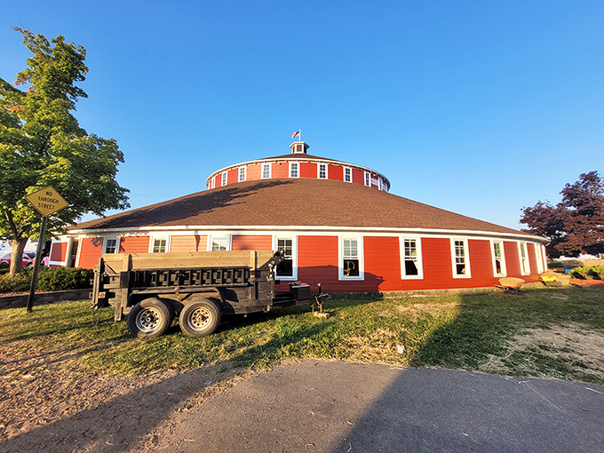 The distinctive silhouette creates an unmistakable landmark against the Wisconsin sky &ndash; you can't miss it, and you wouldn't want to.