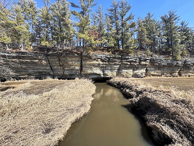 The river continues its patient sculpture work, the same artist that carved this magnificent stone bridge eons ago.