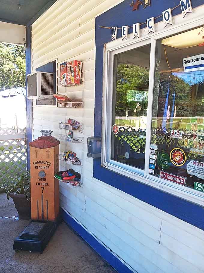 The service window – where burger dreams come true and diet plans go to die, gloriously and without a single regret.