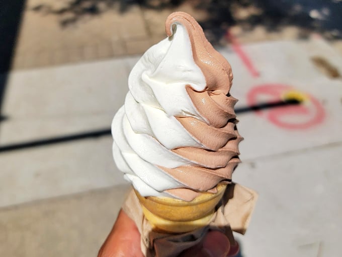 Vanilla and chocolate twisted together in perfect harmony&mdash;like Lennon and McCartney, if they were delicious and served in a waffle cone.