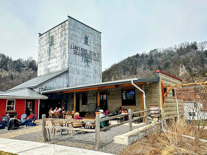 Sylvan Brewing transformed a utilitarian grain elevator into a gathering place where craft beer and conversation flow as freely as the nearby river.