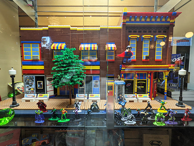 This LEGO recreation of the Super Museum is so meta it practically creates a museum inception, complete with tiny brick versions of Superman saving the day.