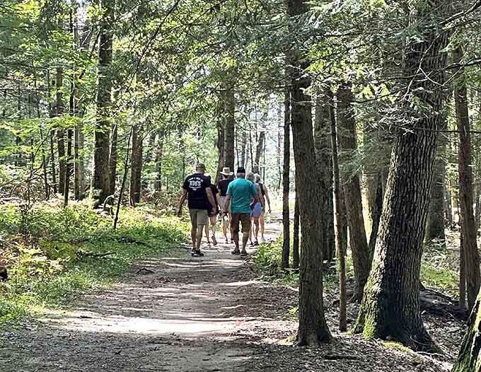 Visitors search for Lake Superior's famous agates along the shoreline, each hoping for that perfect find.