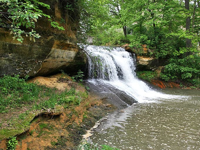 Hidden waterfalls cascade through ancient stone, creating secret spots where the only soundtrack is rushing water and rustling leaves.