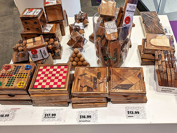 Brain teasers and wooden puzzles challenge visitors between visual illusions. These mind-benders might look simple, but they'll humble even the smartest visitors.