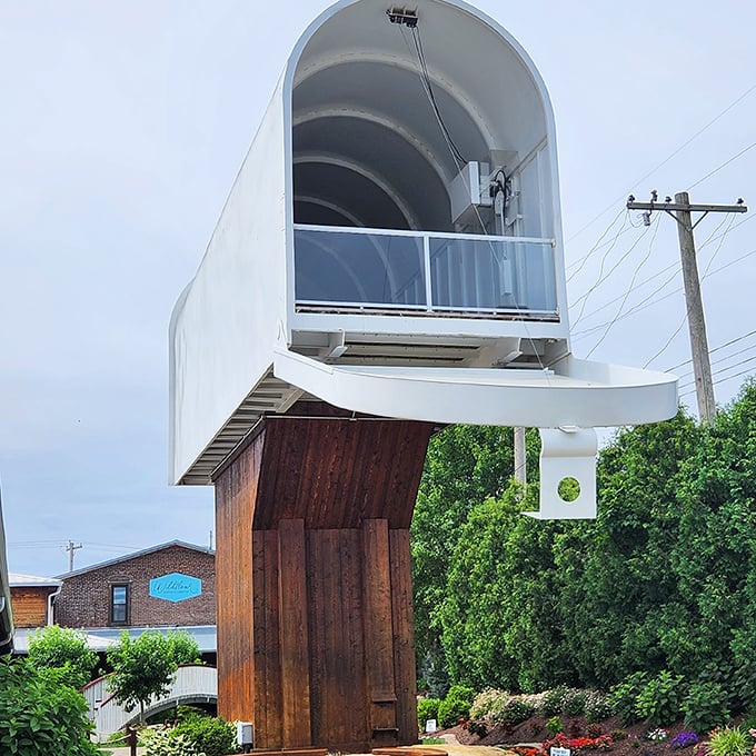 Special delivery! The world's largest mailbox invites visitors inside to send postcards from a truly unique vantage point.