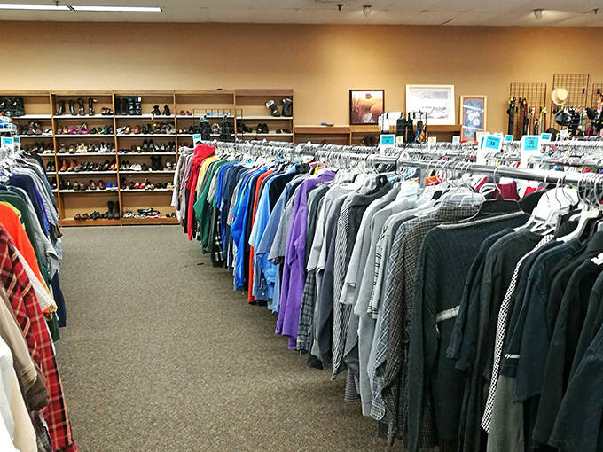 The meticulously organized apparel section makes hunting for that perfect piece feel less like work and more like destiny.