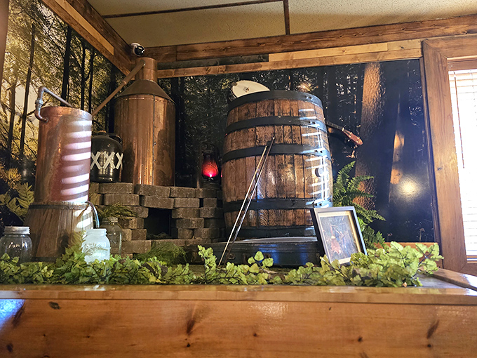 This isn't just decoration &ndash; it's a shrine to the ancient arts of fermentation and aging, a visual reminder of the patience behind great flavors.