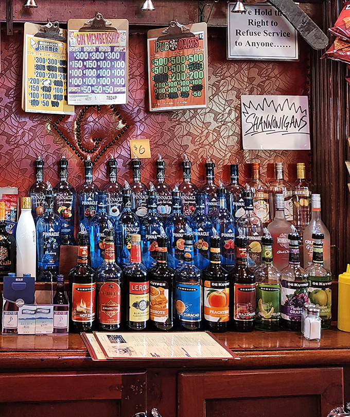 Behind every great meal is a great drink &ndash; the bar's impressive lineup of spirits promises liquid courage before tackling that second Coney dog.