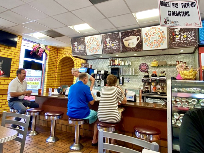 Where the magic happens – the counter service at Dandee combines efficiency with the warmth of a place that knows its regulars.