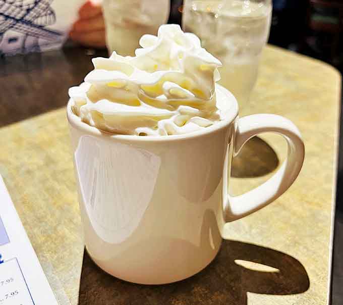 This isn't just hot chocolate &ndash; it's a cloud-topped mug of liquid comfort wearing a whipped cream hat that means serious business.