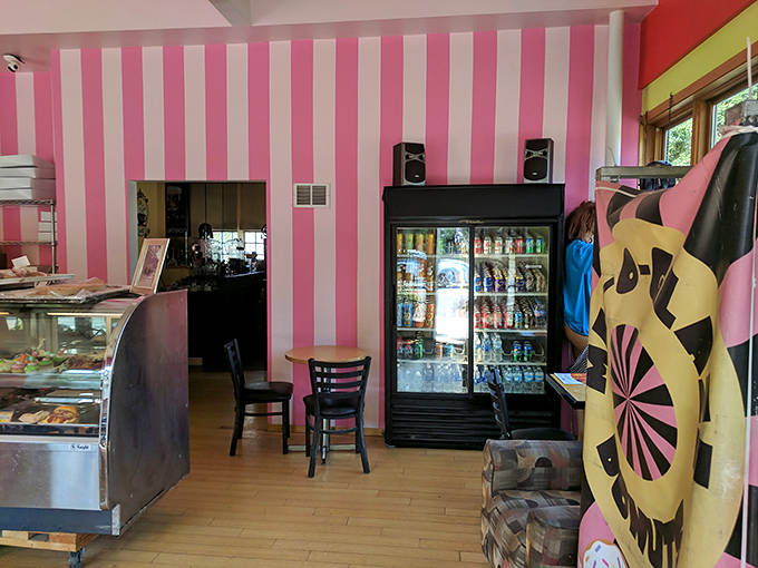 The cozy interior combines function with whimsy, creating a space where calories don't count and diet plans go to die.