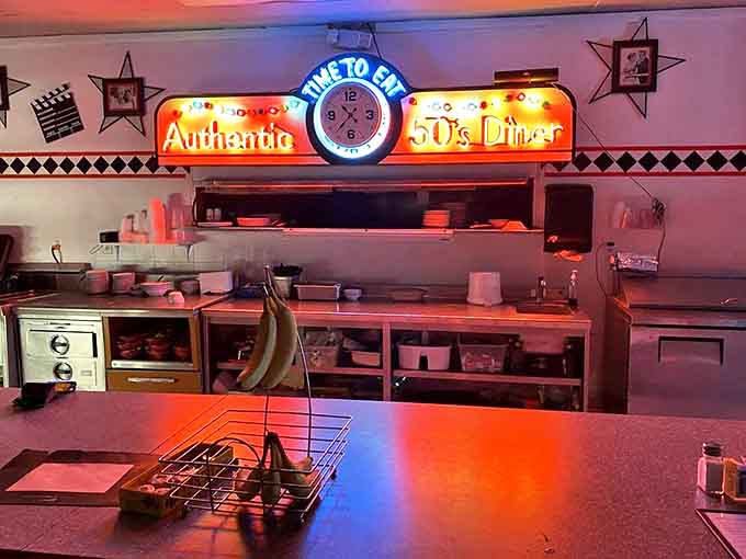 The open kitchen lets diners watch the choreographed dance of short-order cooking – an art form perfected through decades of practice.
