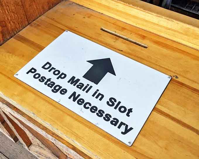 "Postage necessary" &ndash; the understatement of the year! This functional mail drop turns tourists into postal workers with one simple slot.