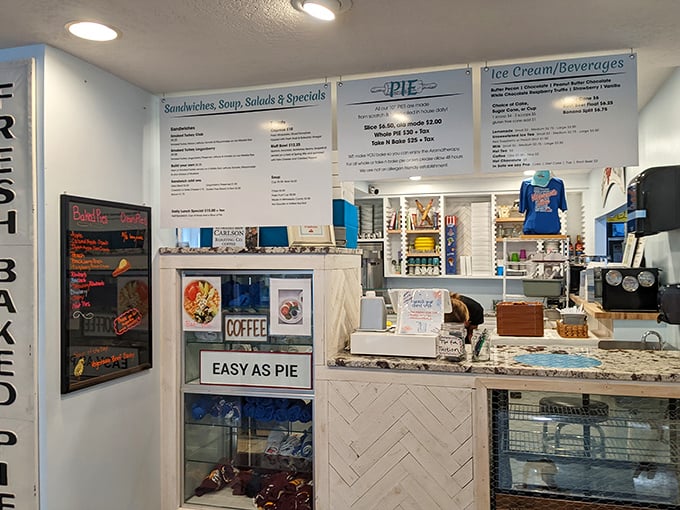 The ordering counter showcases "FRESH BAKED PIES" signage &ndash; perhaps the three most beautiful words in the English language.