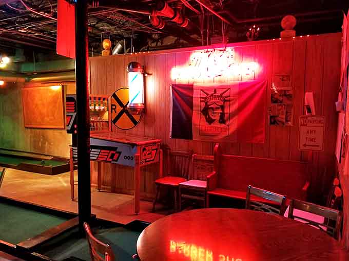 Take a seat surrounded by Americana and funeral memorabilia, because this is where history meets the most comfortable weird you'll ever experience.