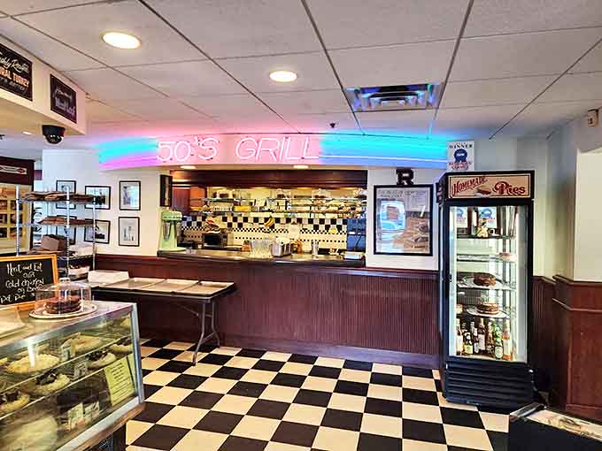 The soda counter area whispers sweet nothings about simpler times when "going viral" meant catching a cold, not internet fame.