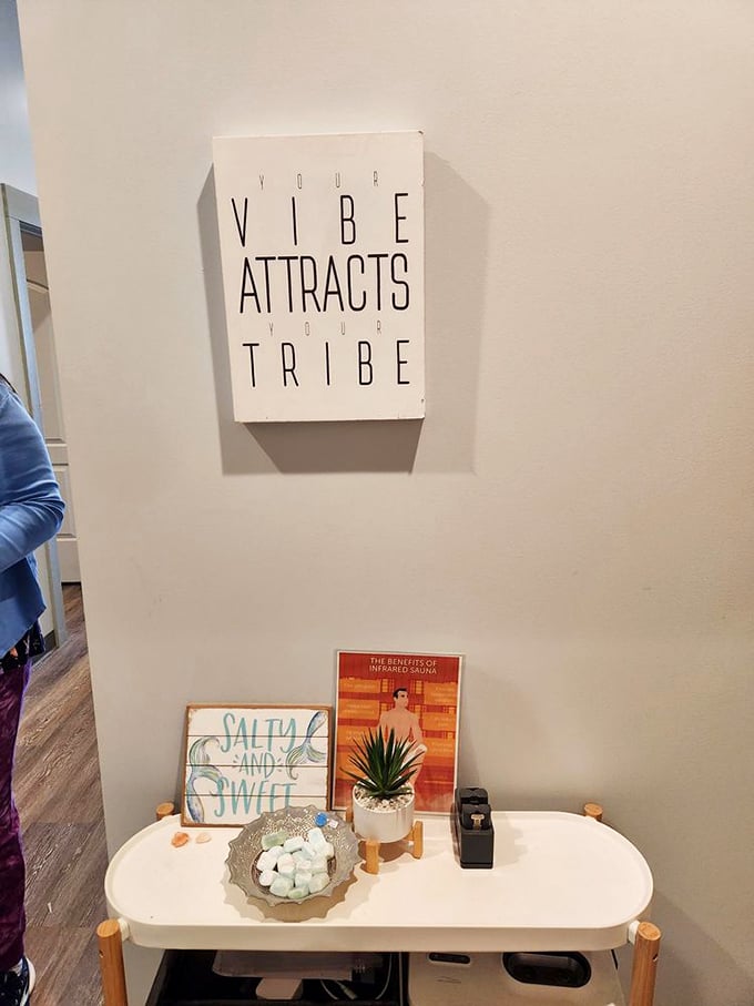 "Vibe attracts tribe" isn't just wall art here &ndash; it's the philosophy that brings stressed-out souls together in salty solidarity.