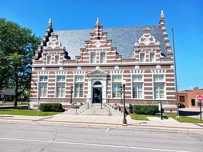 The Brown County Historical Museum's distinctive Dutch-inspired architecture makes it an unexpected architectural gem in New Ulm.