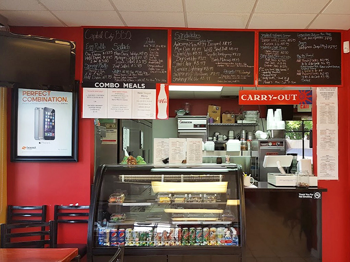 Behind this counter, culinary magic happens daily as two seemingly different food traditions find common ground in deliciousness.