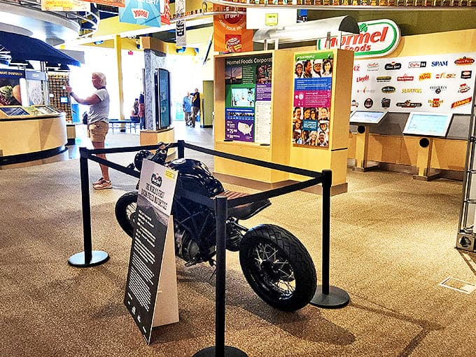 Interactive exhibits let visitors play virtual SPAM&reg; factory worker, satisfying that secret desire we all have to see how our favorite canned meat gets made.