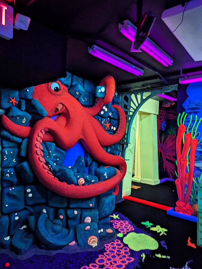 This magnificent crimson octopus seems ready to reach out and grab your golf ball &ndash; its vibrant tentacles practically pulse with alien life.