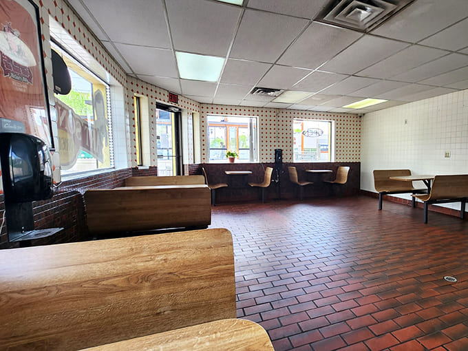 The dining room hasn't changed since the Carter administration, and that's exactly how the regulars like it. No distractions from the food.