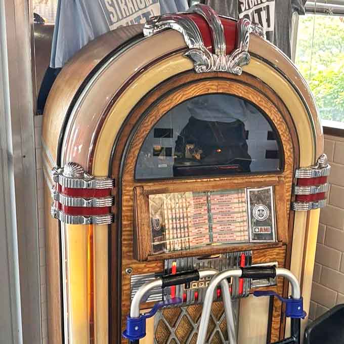 Not just decoration but a working time machine that transforms your quarters into musical memories from the golden age of rock and roll.