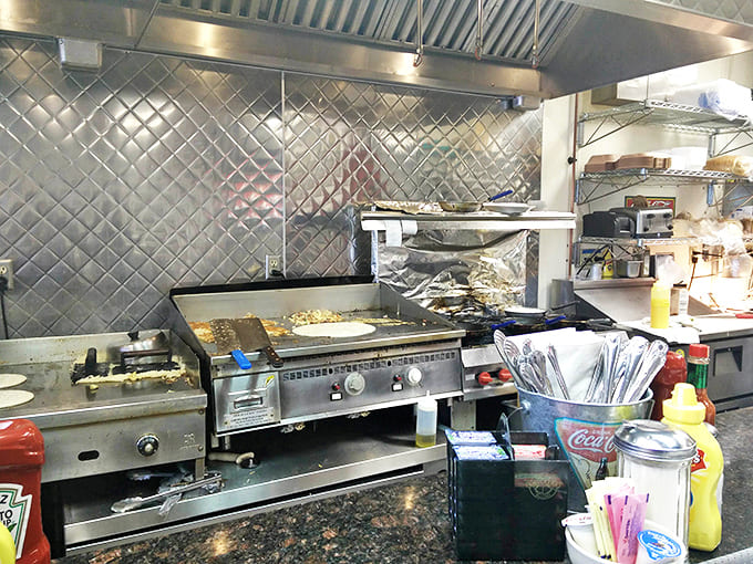 Behind the scenes, the kitchen's well-seasoned griddle has seen thousands of eggs, pancakes, and burgers achieve golden-brown perfection.