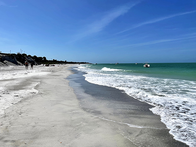 Crystal clear waters meet pristine white sand, creating the perfect beach day far from the mainland's crowded shores.