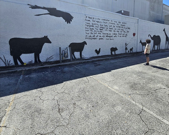 Street art adds character to the theater district, creating unexpected moments of delight for visitors exploring the area before showtime.