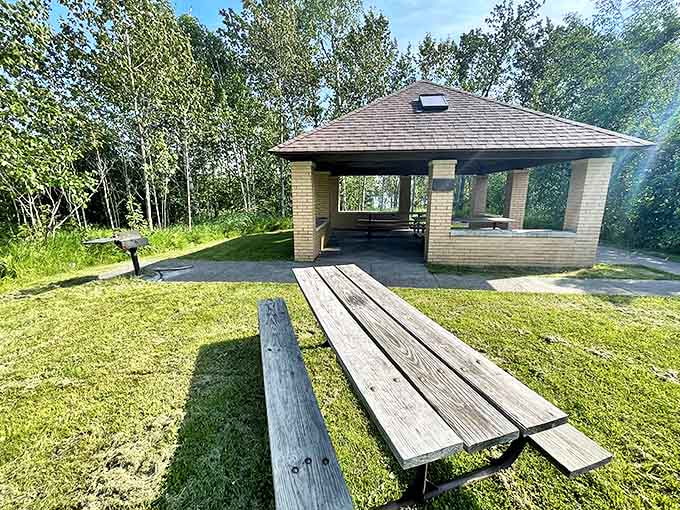 This pavilion isn't just shelter &ndash; it's your front-row seat to nature's greatest show, with no ticket required.