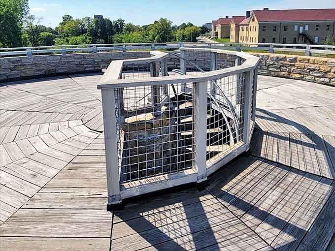 This river view explains everything about Fort Snelling's location – commanding heights overlooking the vital waterways that shaped Minnesota's development.