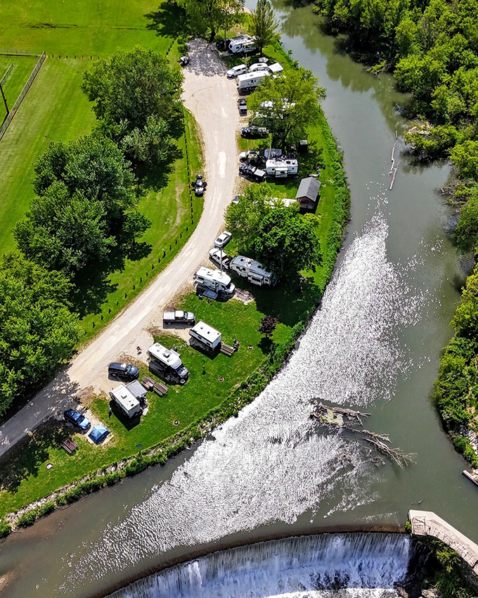 Riverview Campground puts you right on the water, because apparently some people think sleeping in a tent is relaxing, and honestly, good for them.
