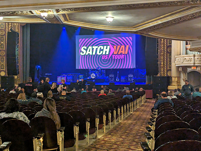 The historic venue adapts to contemporary shows while maintaining its timeless character – old bones, new energy.