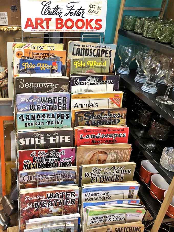 Walter Foster art books – when learning to paint meant turning pages instead of watching YouTube tutorials.
