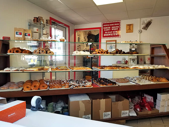 That display case is like a museum of deliciousness, except you're encouraged to touch and taste the exhibits.