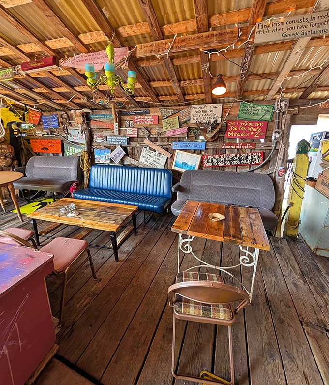 Every corner tells a story at Tom's, where philosophical quotes and inside jokes cover walls that may or may not be structural.