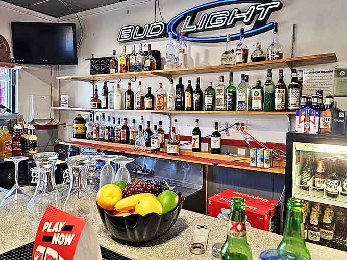 The bar area doesn't just serve drinks &ndash; it serves as a museum of spirits where every bottle tells a story.