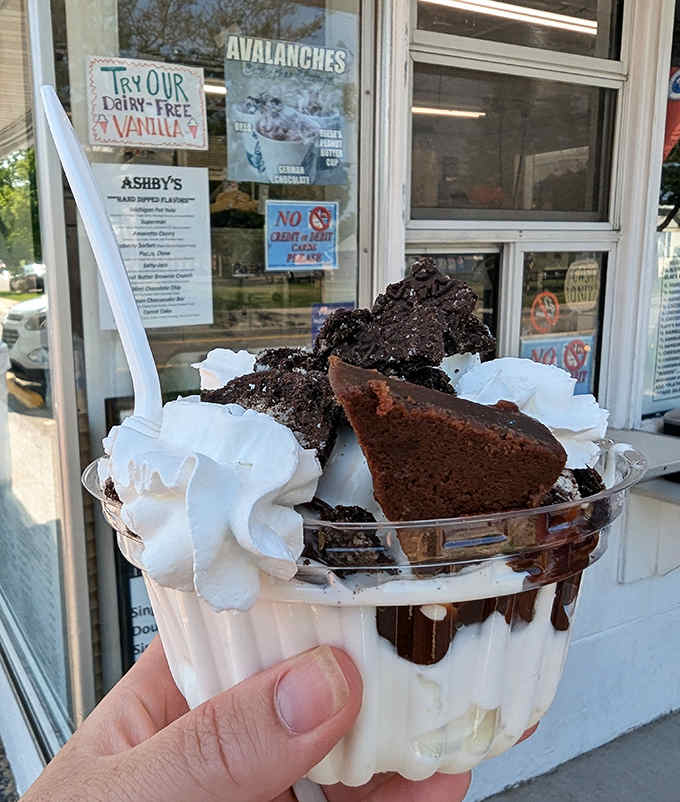 This brownie sundae isn't just dessert &ndash; it's an architectural marvel of chocolate, cream, and pure indulgence.