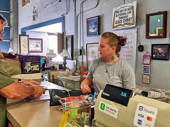 The counter showcases pastries like museum pieces, while the menu board promises breakfast adventures that will ruin lesser caf&eacute;s for you forever.