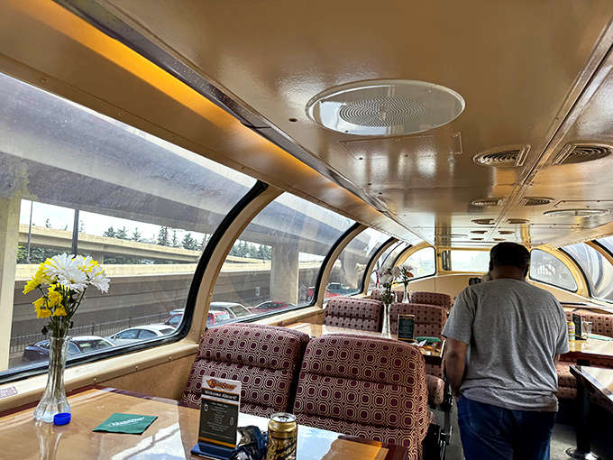 Plush seating and panoramic views in the dome car create the perfect environment for making memories while miles roll by.