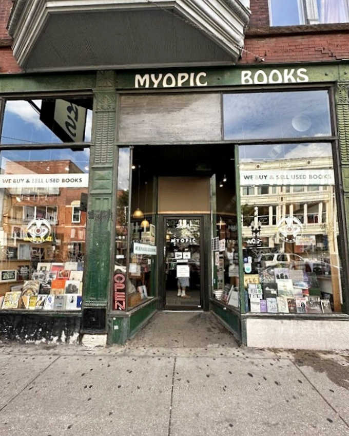 The unassuming exterior belies the literary wonderland within &ndash; a classic Chicago storefront housing three floors of bookish delights.