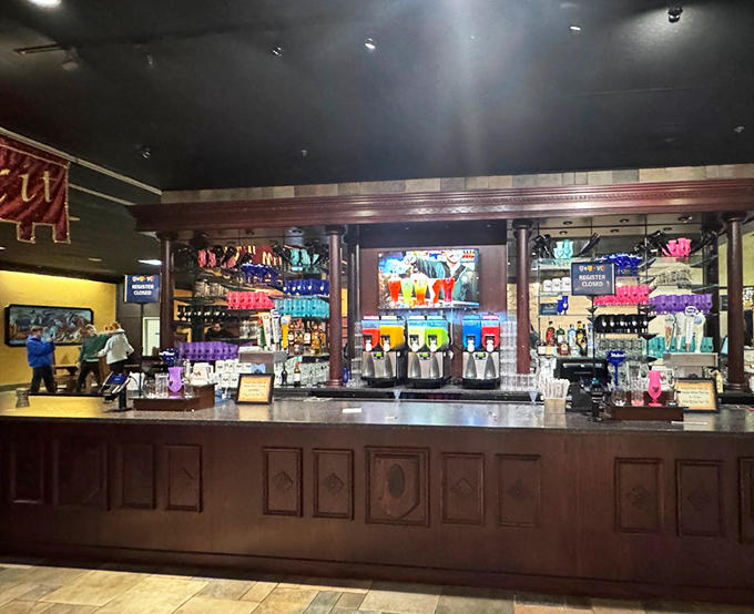 This full bar proves that even medieval knights needed a stiff drink after a long day of jousting and looking heroic.